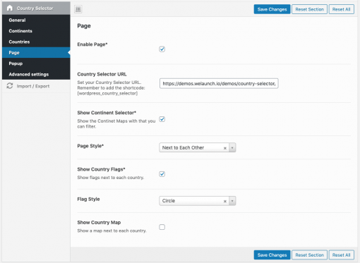 Setup WordPress Country Selector Plugin - weLaunch