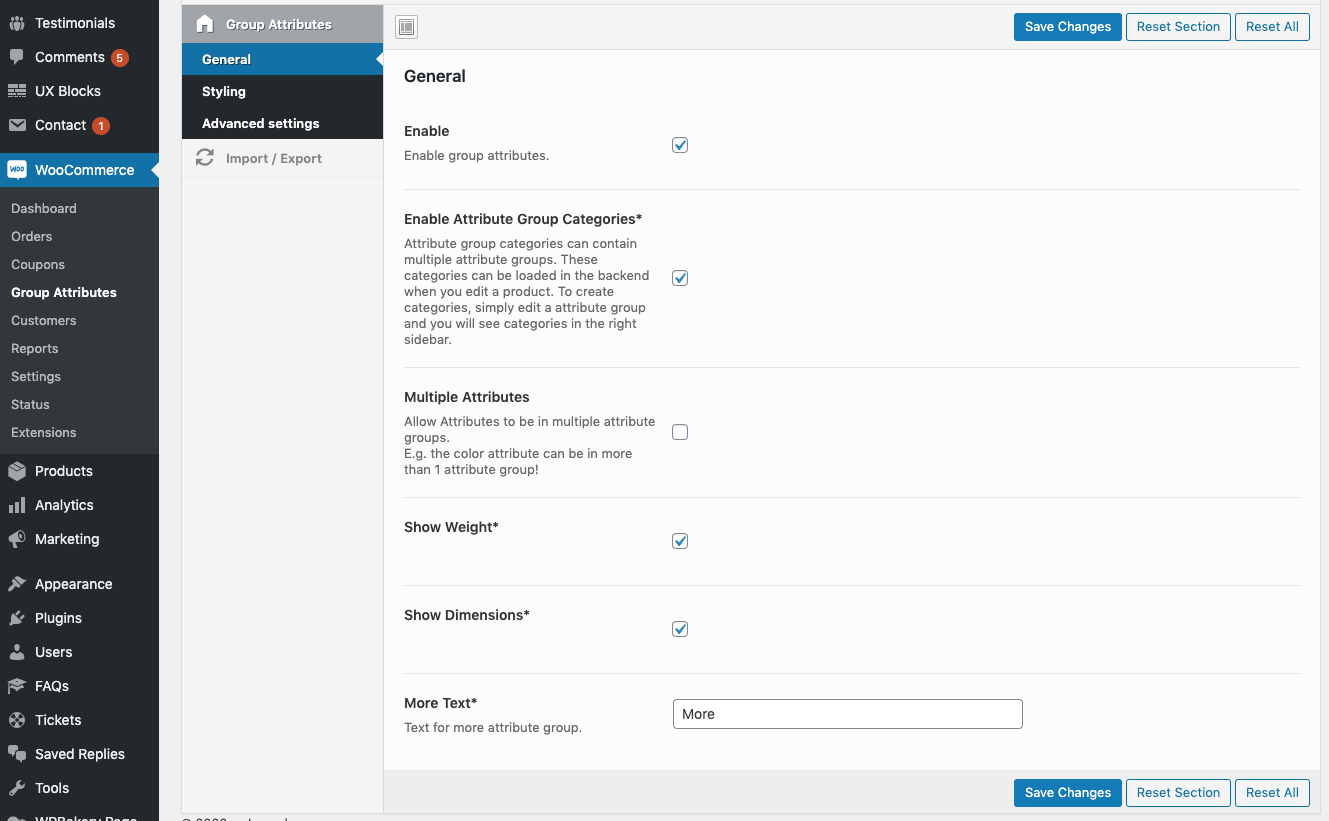 Setup WooCommerce Attribute Group Plugin - weLaunch
