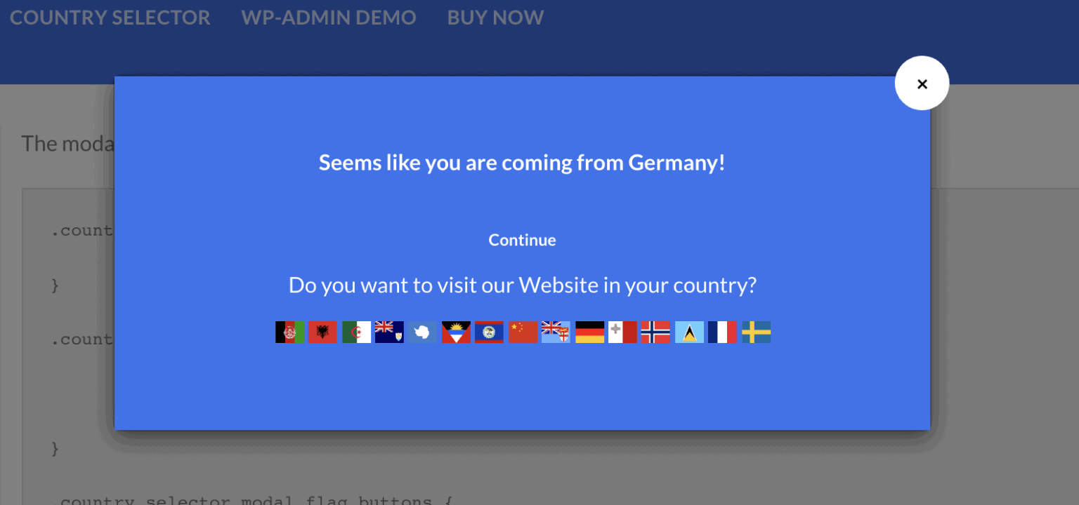 WordPress Country Selector - weLaunch