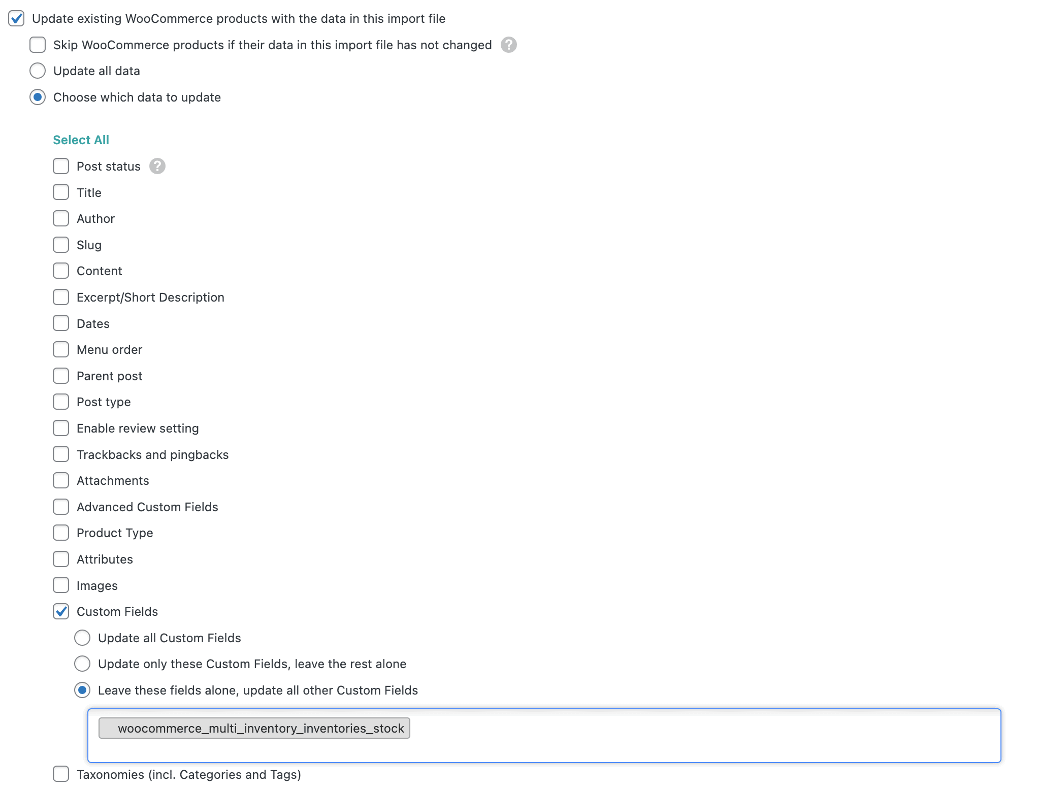 Update WC Multi Inventories using WP All Import - weLaunch