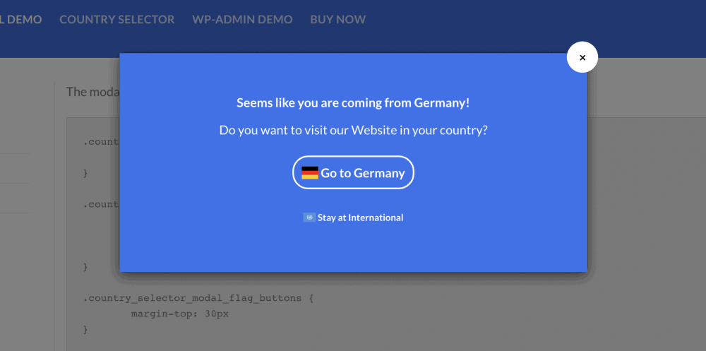 Selector de país de WordPress - weLaunch