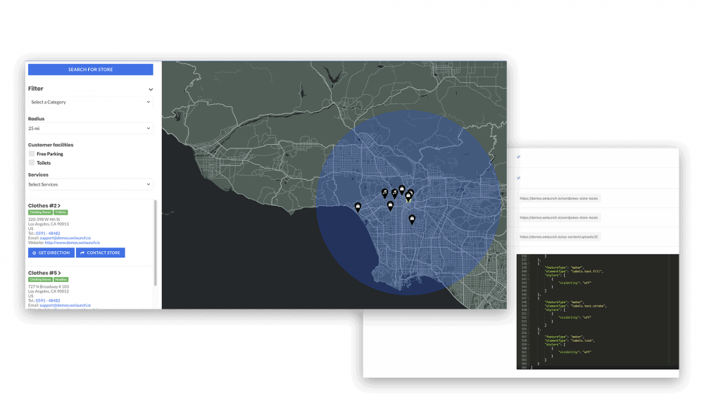 Localizador de tiendas Plugin - weLaunch